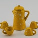Vintage Miniature Yellow Coffee Set - Etsy