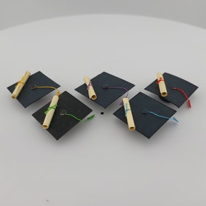 Vintage Miniature Graduation Hats With Diploma - Etsy