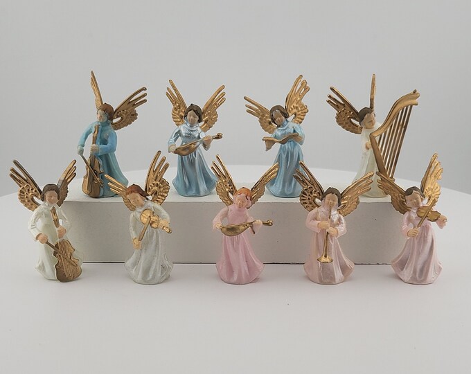 Vintage Miniature Angels Playing Instruments - Etsy