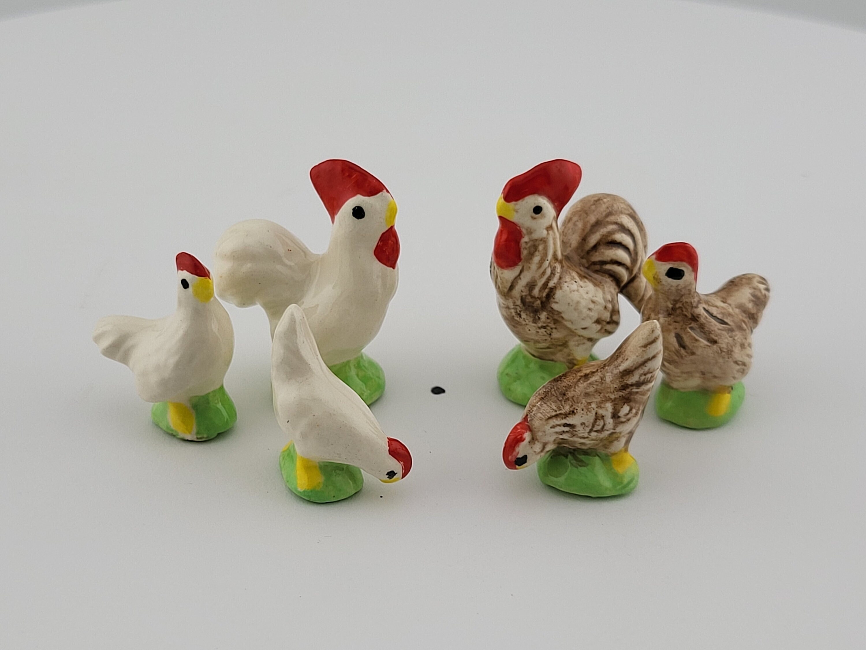 Vintage Miniature Rooster and Two Hens Set - Etsy