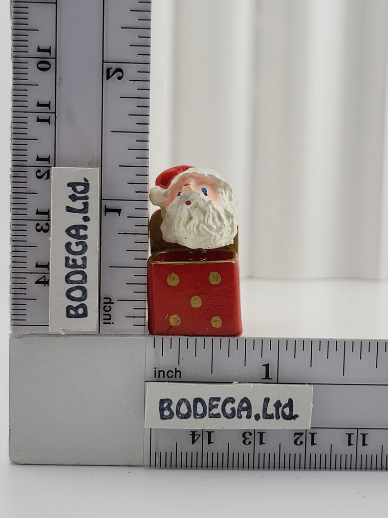Vintage Miniature Santa in a Box - Etsy