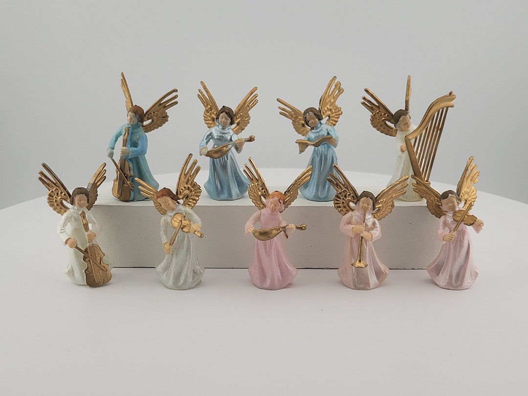 Vintage Miniature Angels Playing Instruments - Etsy