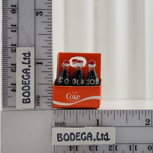 Vintage Miniature Coke Six Pack Holder and Cola Bottles - Etsy