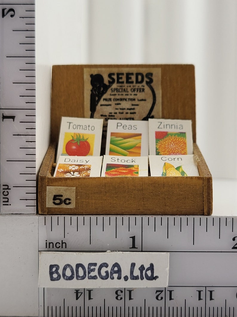 Vintage Miniature Seed Box Display - Etsy