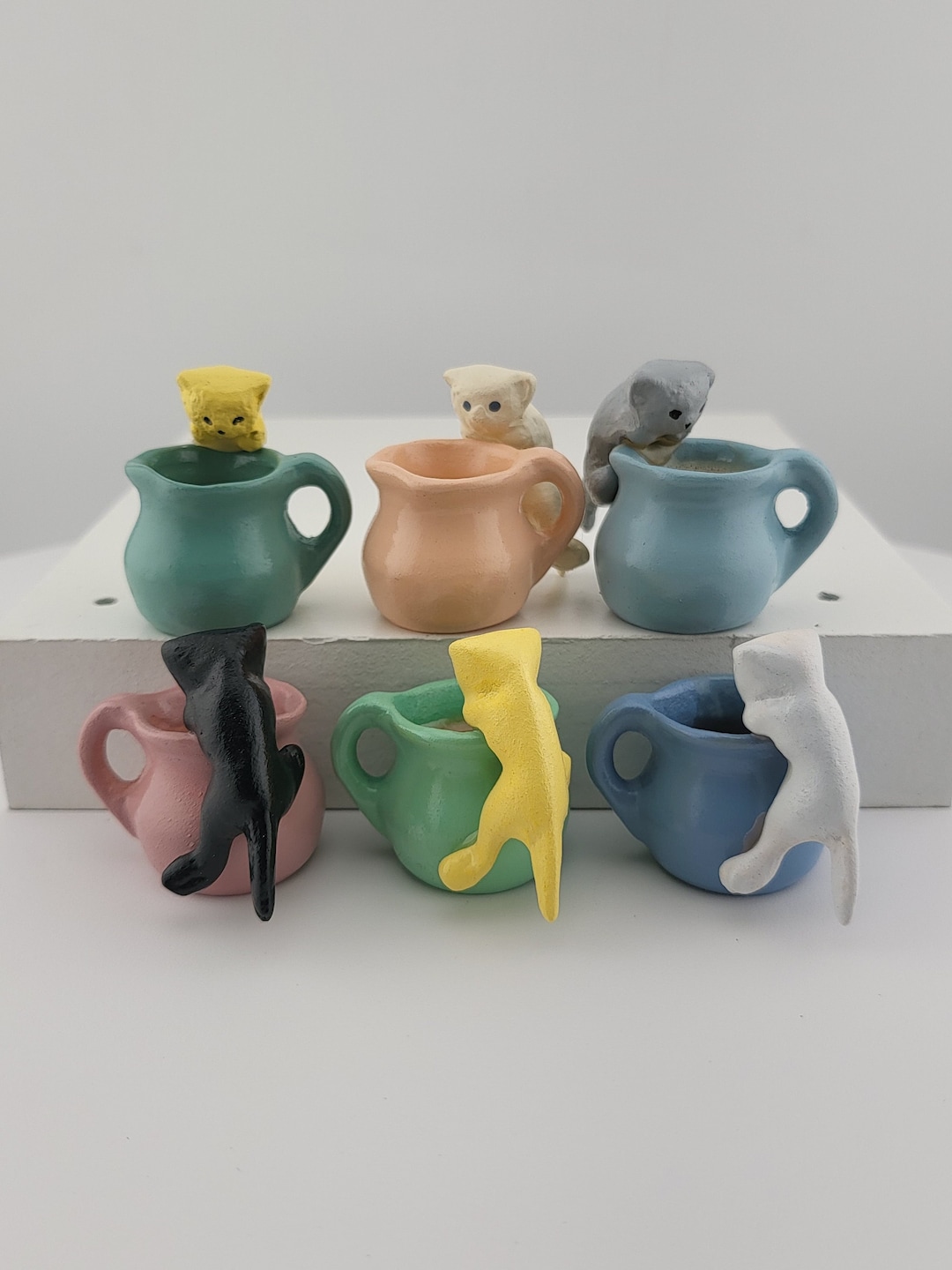 Vintage Miniature Milk Pitcher With Kitten - Etsy