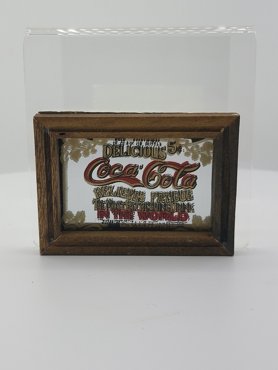 Vintage Miniature Coca Cola Mirror With Frame - Etsy