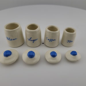 Vintage Miniature Handmade Canister Set - Etsy