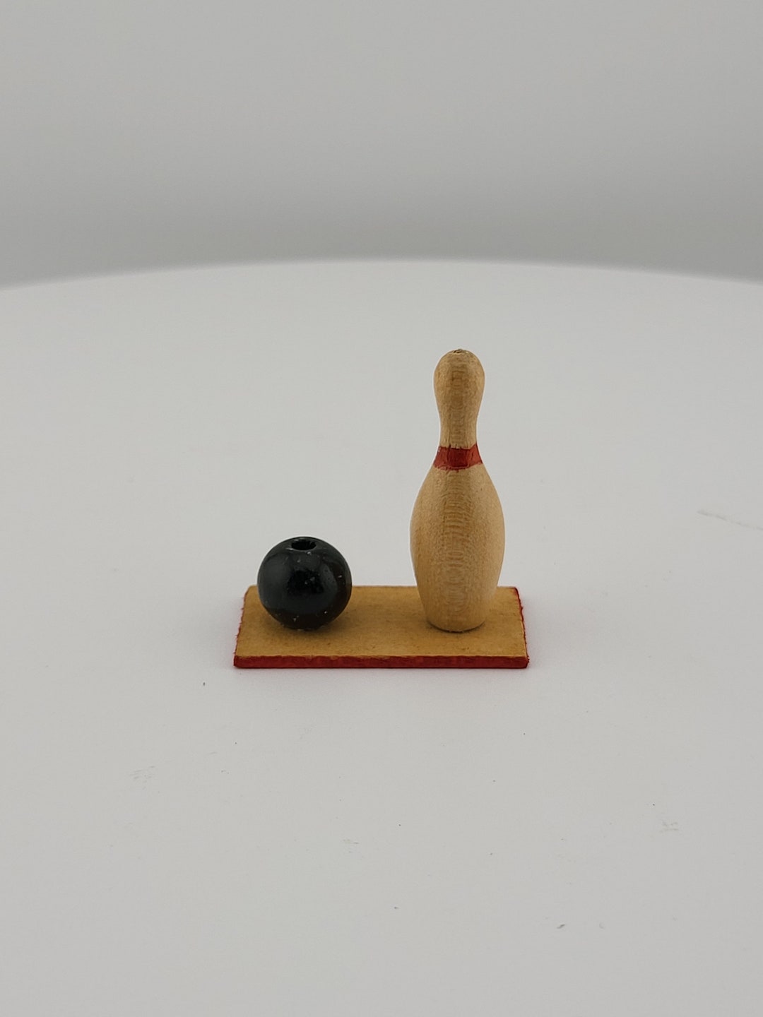 Vintage Miniature Bowling Pin and Ball - Etsy