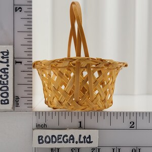 Vintage Miniature Handmade Picnic Basket Set - Etsy