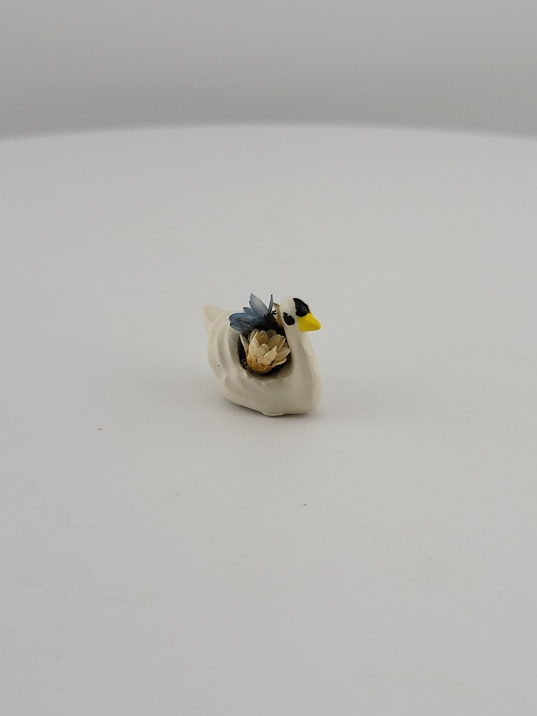Vintage Miniature Small Filled Swan - Etsy