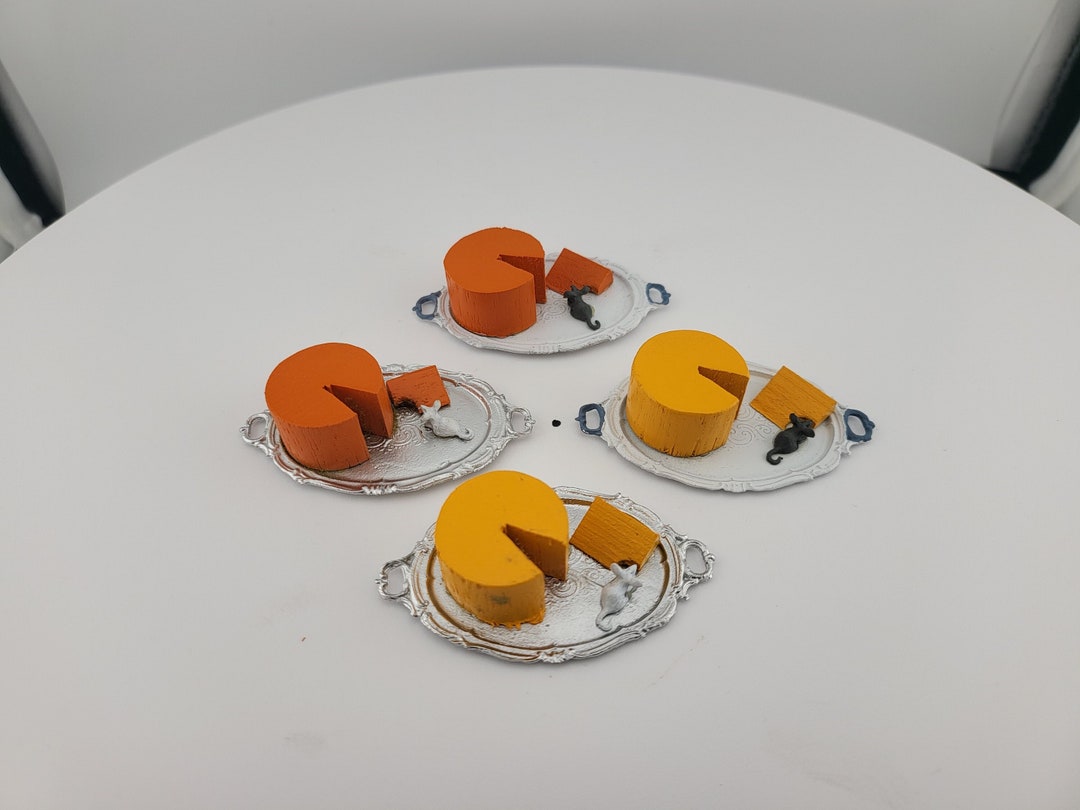 Vintage Miniature Cheese Tray With Mouse - Etsy