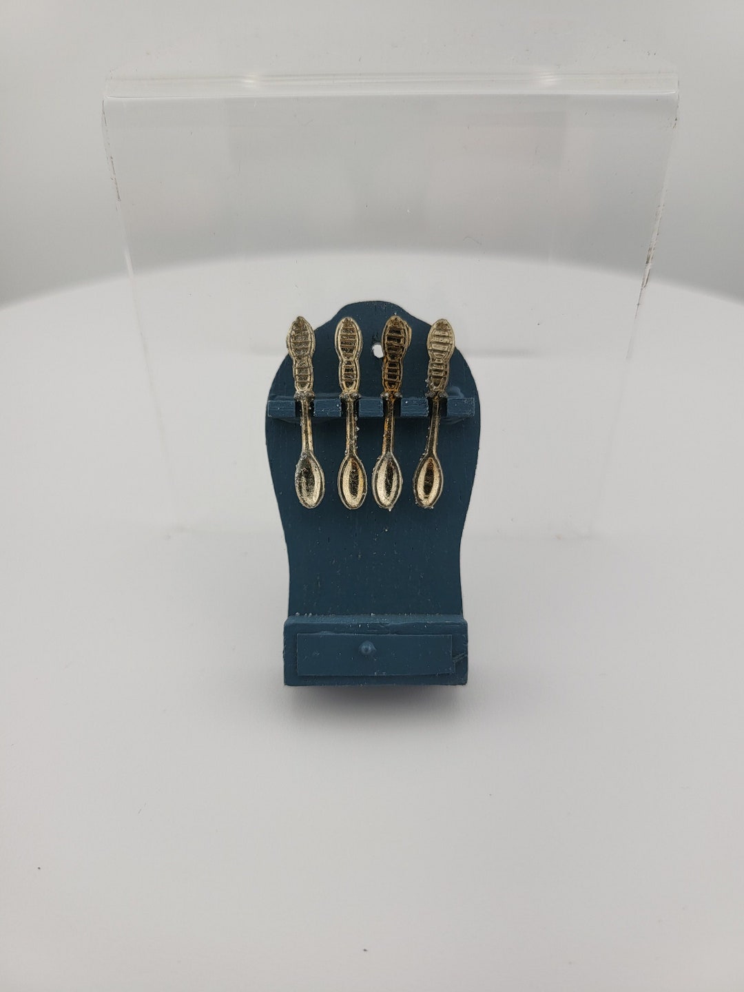 Vintage Miniature Spoon Rack With Spoons - Etsy