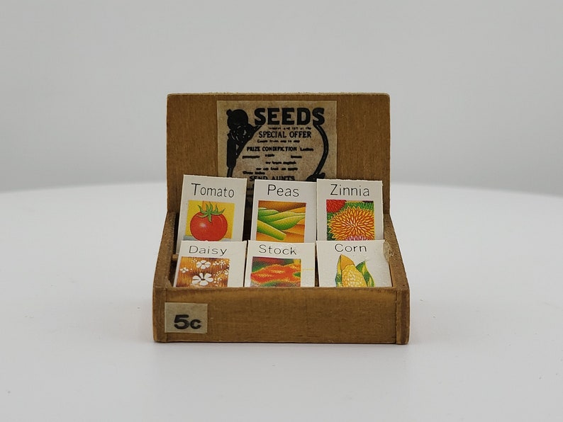 Vintage Miniature Seed Box Display - Etsy