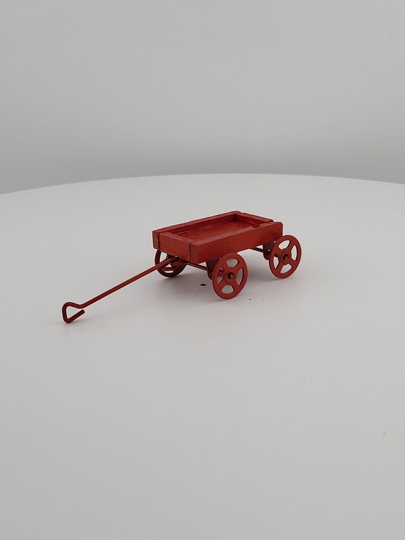 Vintage Miniature Red Wagon - Etsy