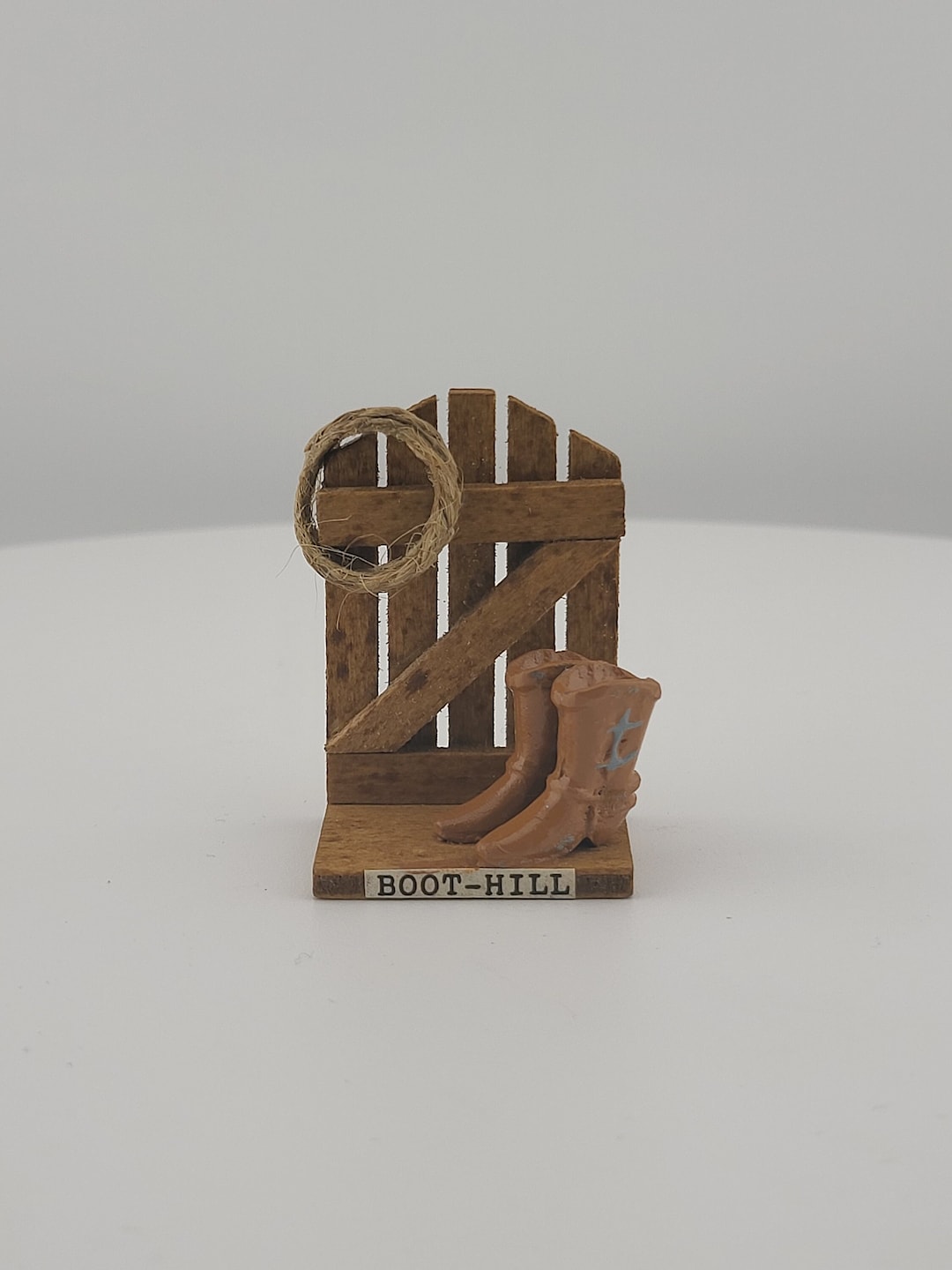 Vintage Miniature Country "boot Hill" - Etsy