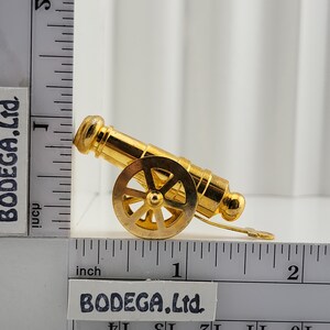 Vintage Miniature Brass Cannon - Etsy