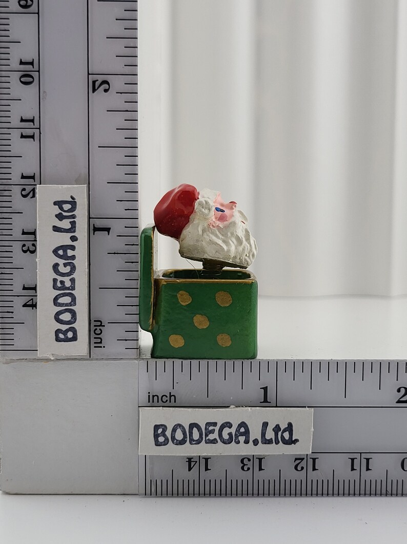 Vintage Miniature Santa in a Box - Etsy