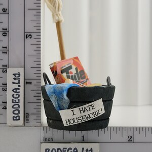 Vintage Miniature "i Hate Housework" Cleaning Supply Bucket - Etsy