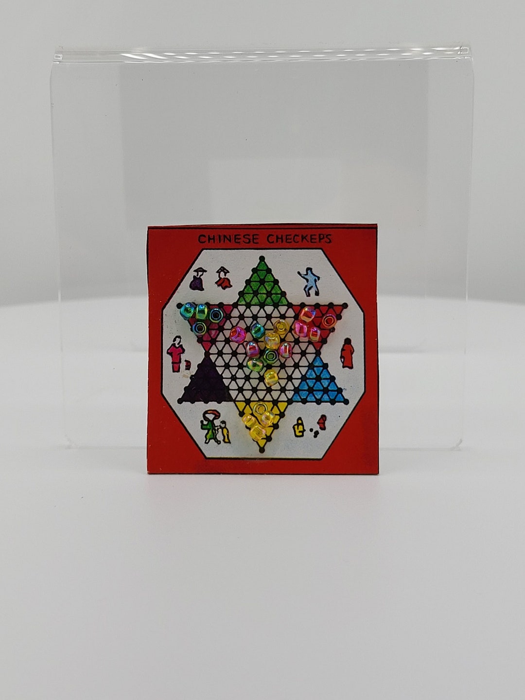 Vintage Miniature Chinese Checkers - Etsy