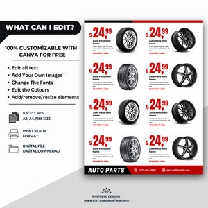 Tire and Rim Flyer Template #2, Tire and Rim Sale Flyer, Tire and Rim ...