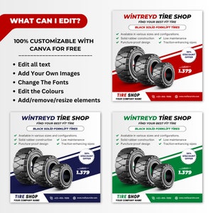 Tire Shop Social Media Template, Tire Shop Ads Template, Tire Shop ...