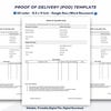 Printable and Editable Proof of Delivery Template in Excel Format - A4 ...