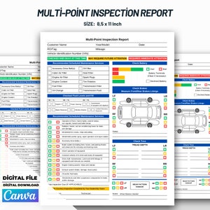 Multi-point Vehicle Inspection Report, Visual Vehicle Inspection Report ...