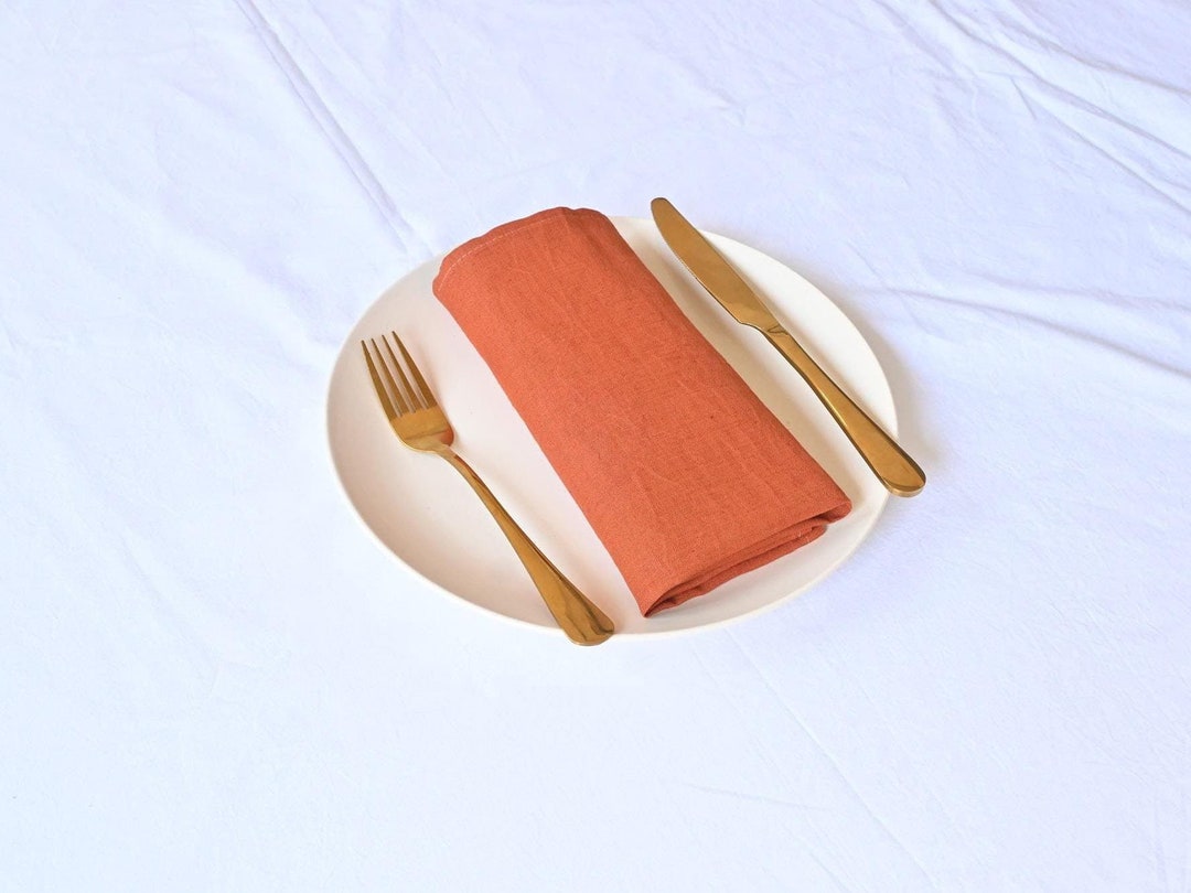 200 Pack Rust Cinnamon Napkin, Cotton Napkins, Rusty Washable Napkins ...
