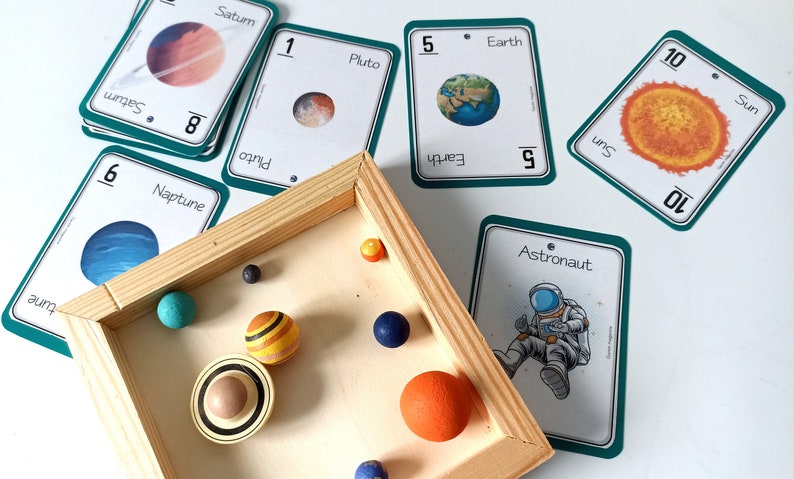 Space Themed Planets Playing Cards ,'war Game', Counting Matching ...