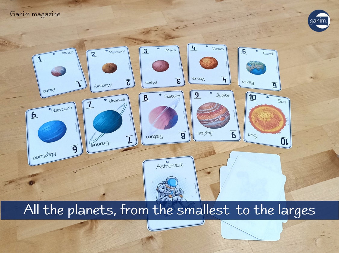 Space Themed Planets Playing Cards ,'war Game', Counting Matching ...