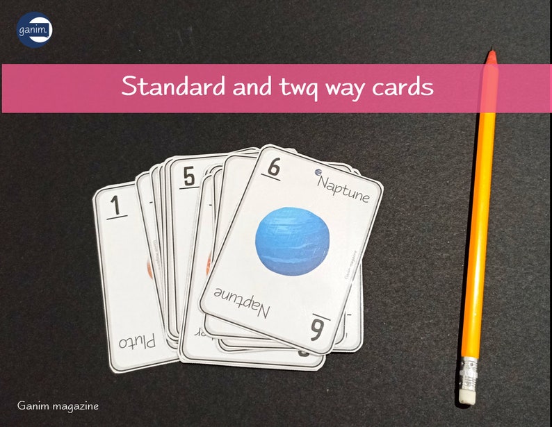 Space Themed Planets Playing Cards ,'war Game', Counting Matching ...