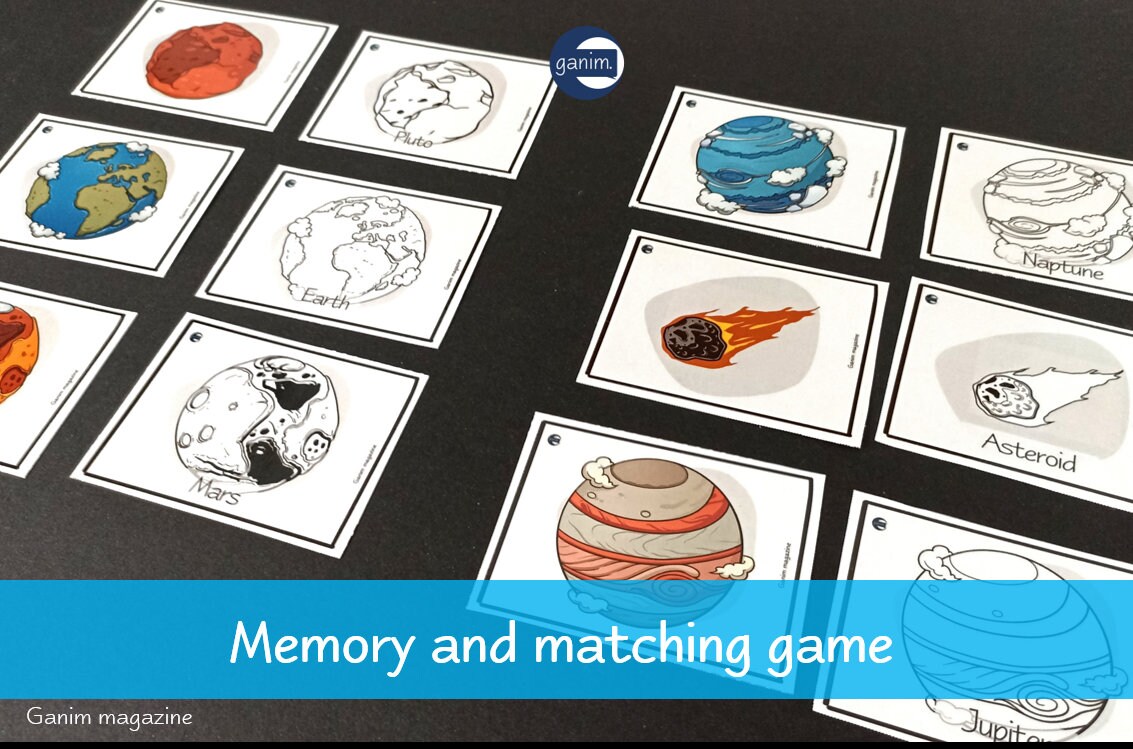 Space Matching & Memory Game, Solar System Illustrated Cards - Etsy