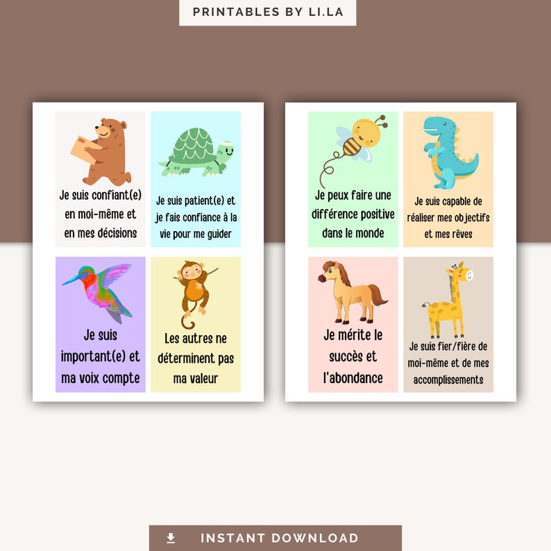 Cartes D'affirmation Positive Pour Enfants Ado 20 - Etsy