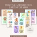 Positive Affirmation Cards for Kids, Teen | 20 Printable Affirmation ...
