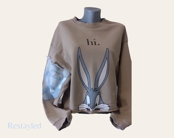 Upcycled Reworked Custom Universal Sweatshirt Denim Cotton - Etsy