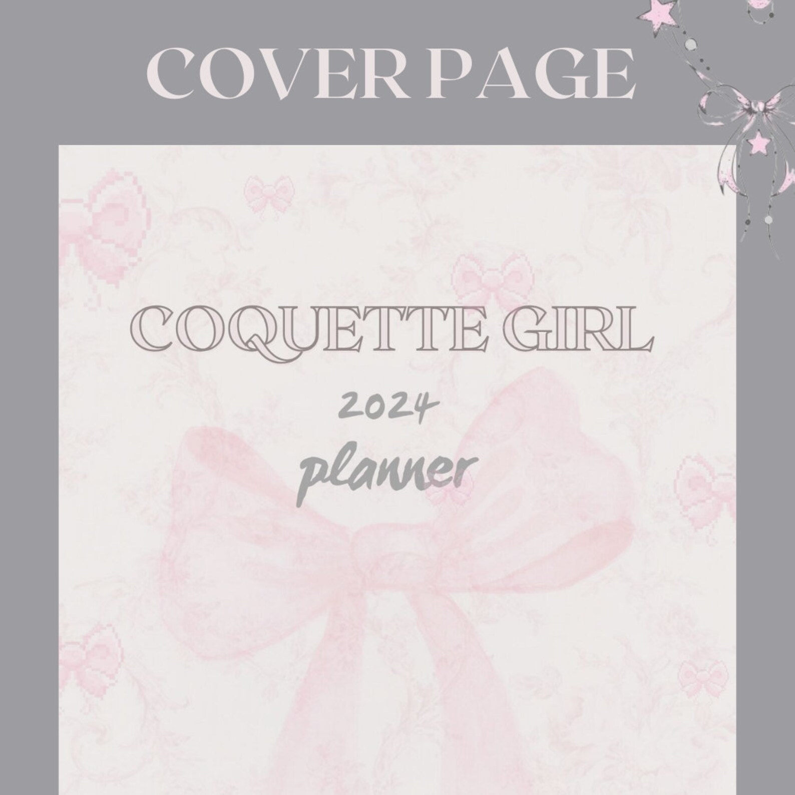 Coquette Girl Planner Aesthetic Selfcare Goodnotes Printable Planner ...