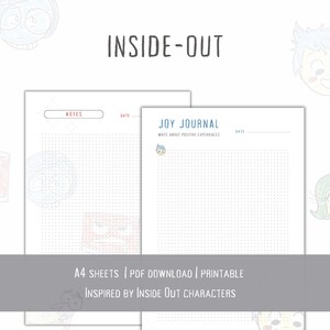 Inside Out Mood Tracker Emotion Tracker Template Daily Planner Digital ...