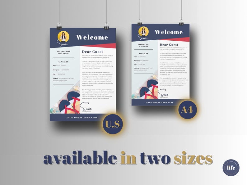 Airbnb & VRBO Welcome Letter Template, Edit in Canva, Welcome Letter ...