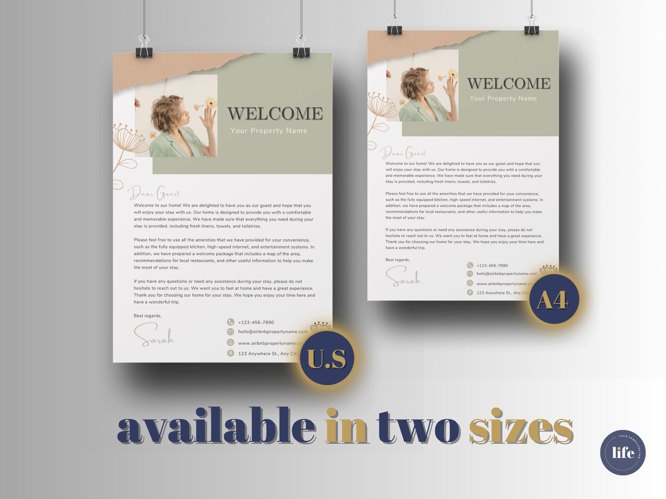 Airbnb & VRBO Welcome Letter Template, Edit in Canva, Welcome Letter ...