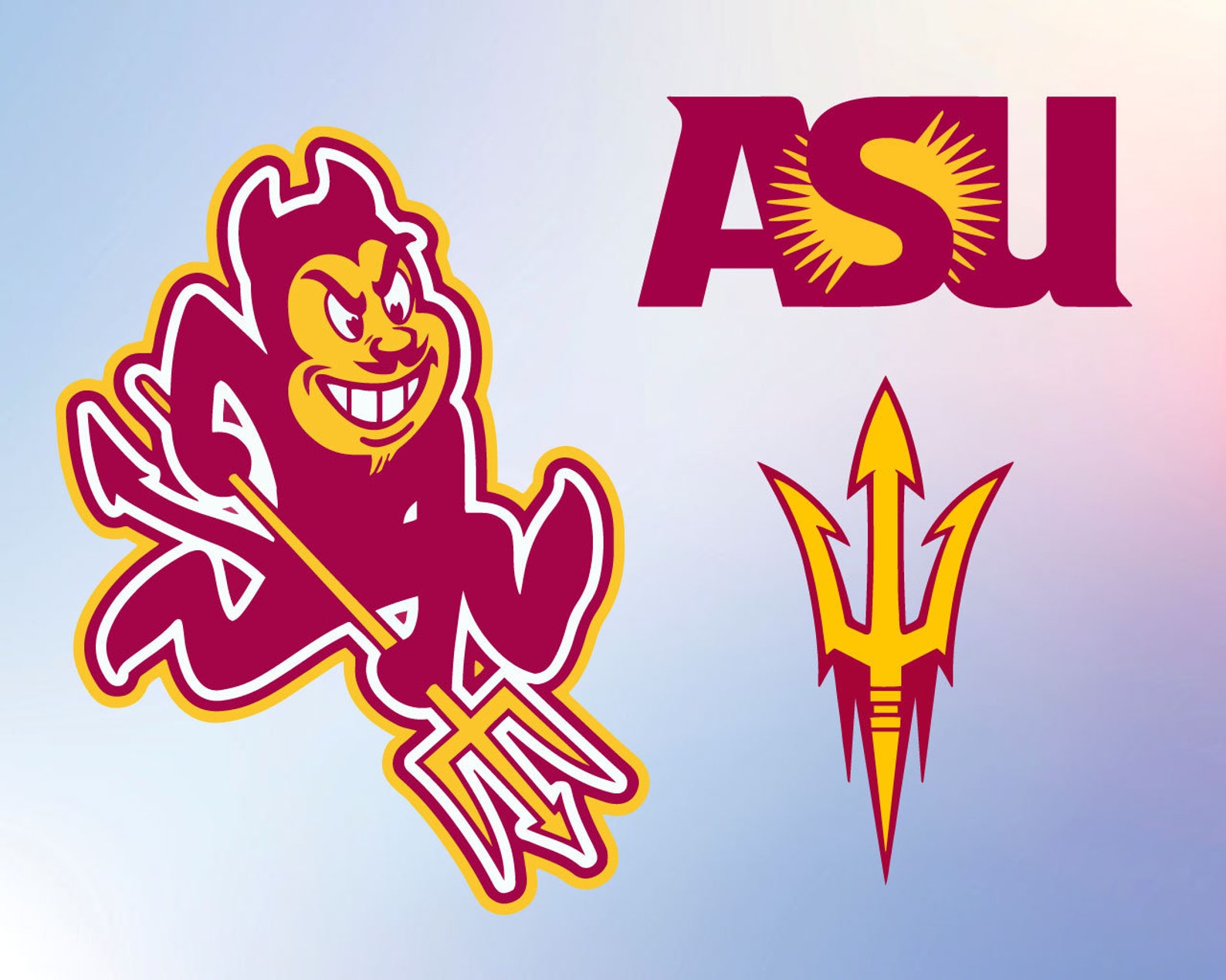 Logo Bundle Svgs Png Jpgeps Arizona State Sundevils Logo - Etsy