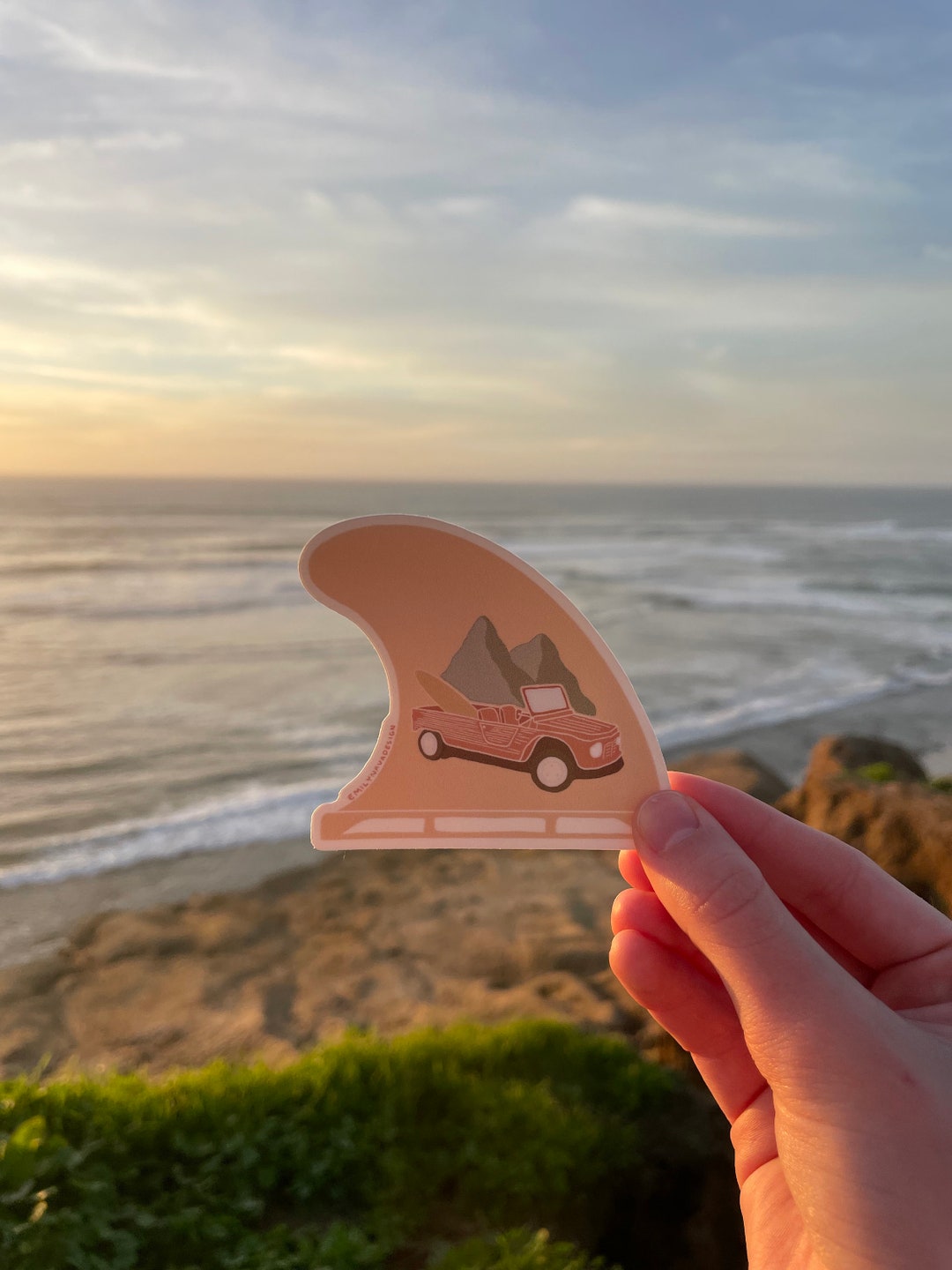 Surfboard Fin Sticker, WATERPROOF 3 Inch Surf Sticker, Beach Sticker ...