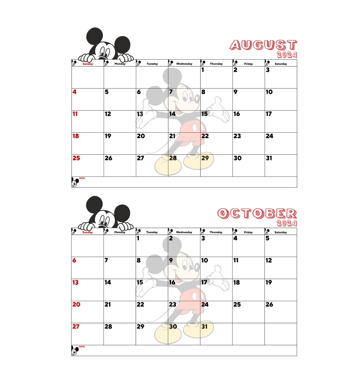 2024 Mickey Mouse Calendar, Mickey Mouse Calendar Digital Calendar ... 2024 Mickey Mouse Calendar, Mickey Mouse Calendar Digital Calendar ...