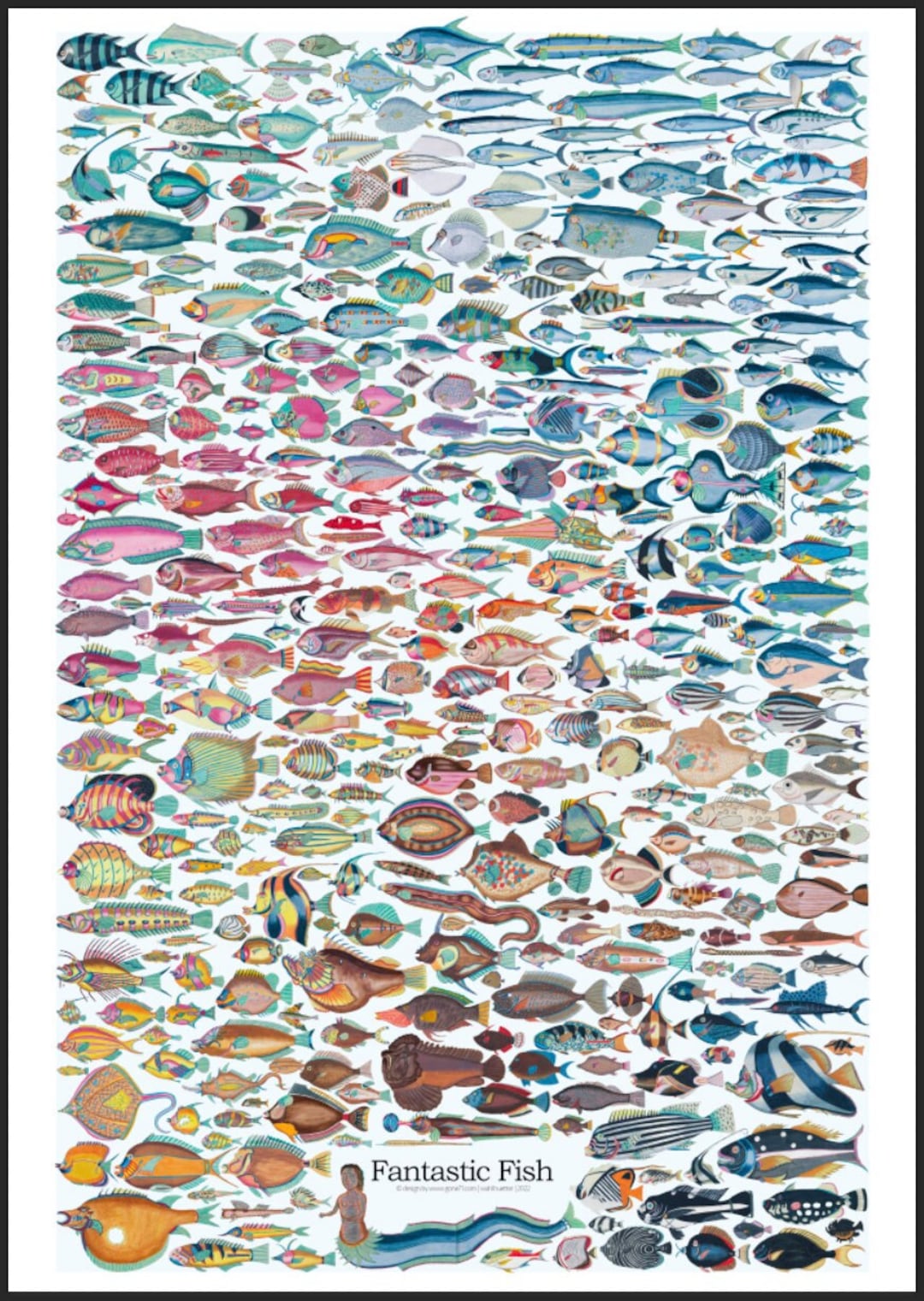 All the Fantastic Fish | Poster - Etsy