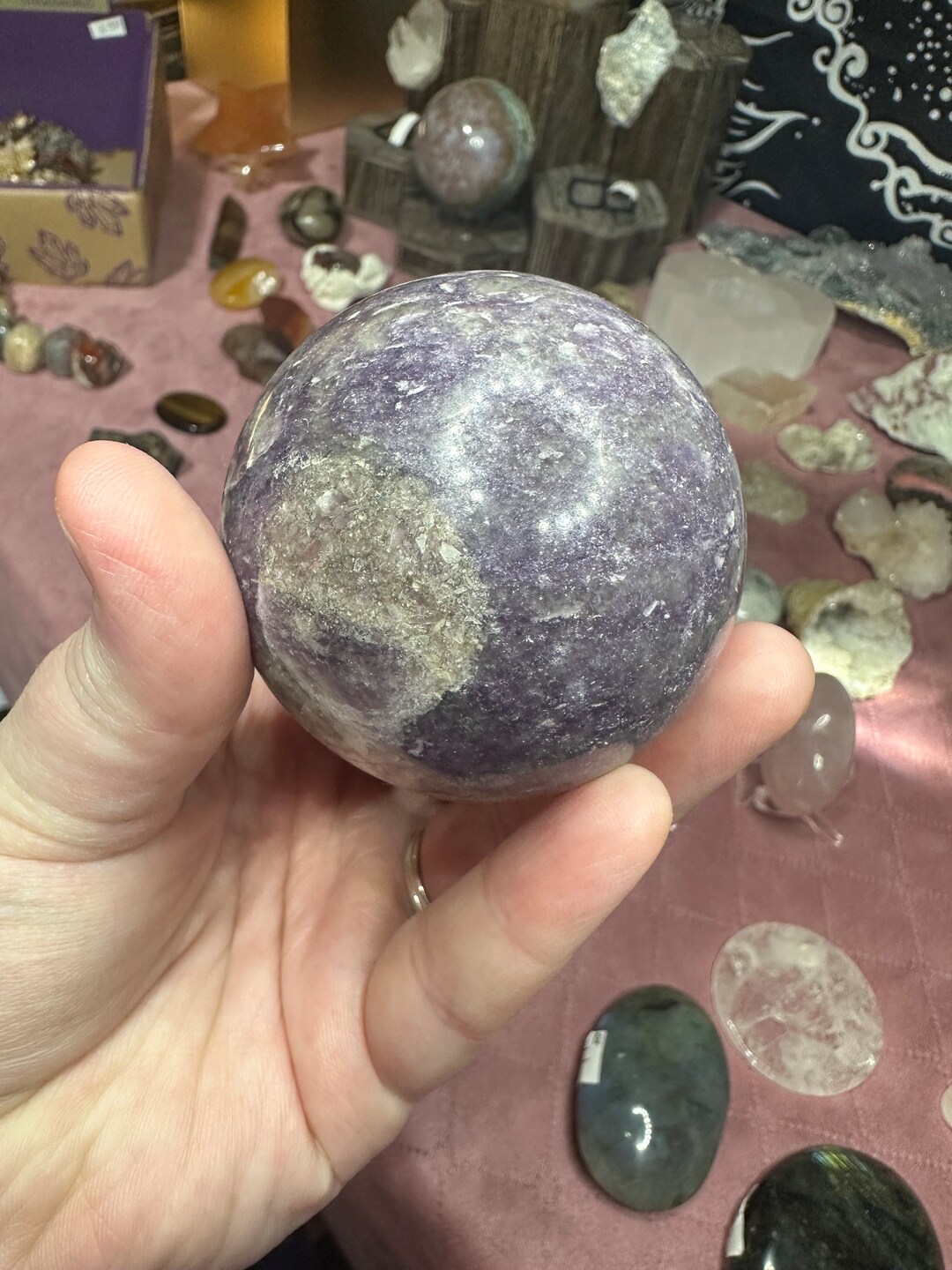 Lepidolite Sphere - Etsy