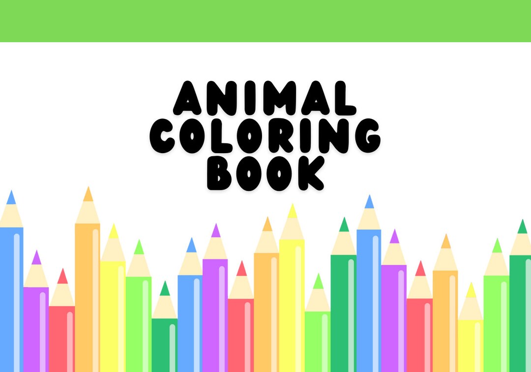 Animal Coloring Book, Activity Sheets, Instant Download, Educational ...