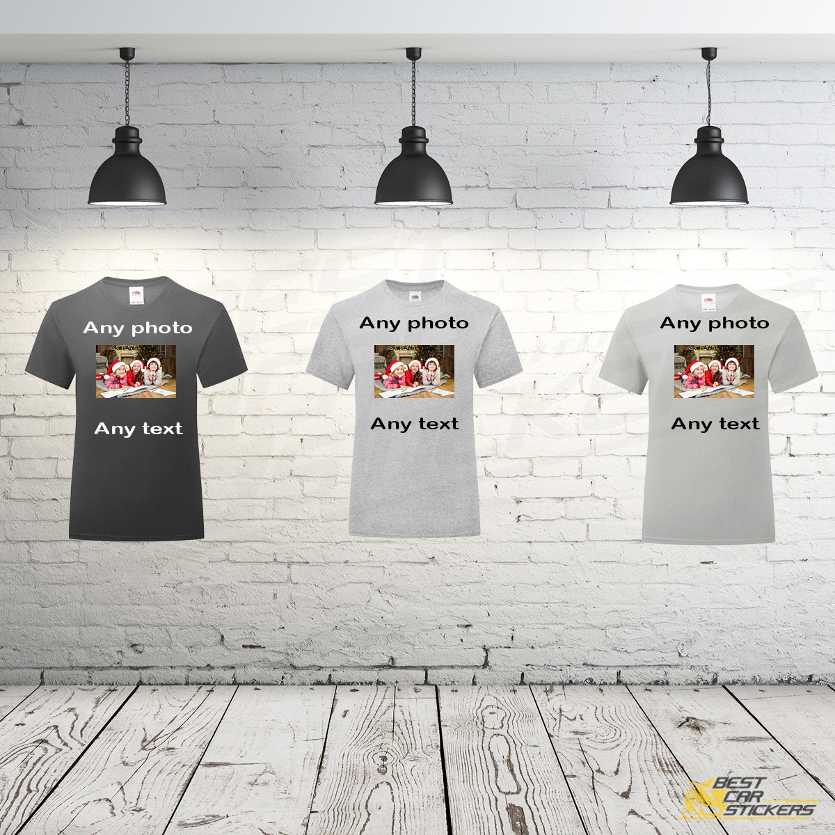 Custom Photo T-shirt Any Picture Image Text PERSONALISED Tshirt Own ...