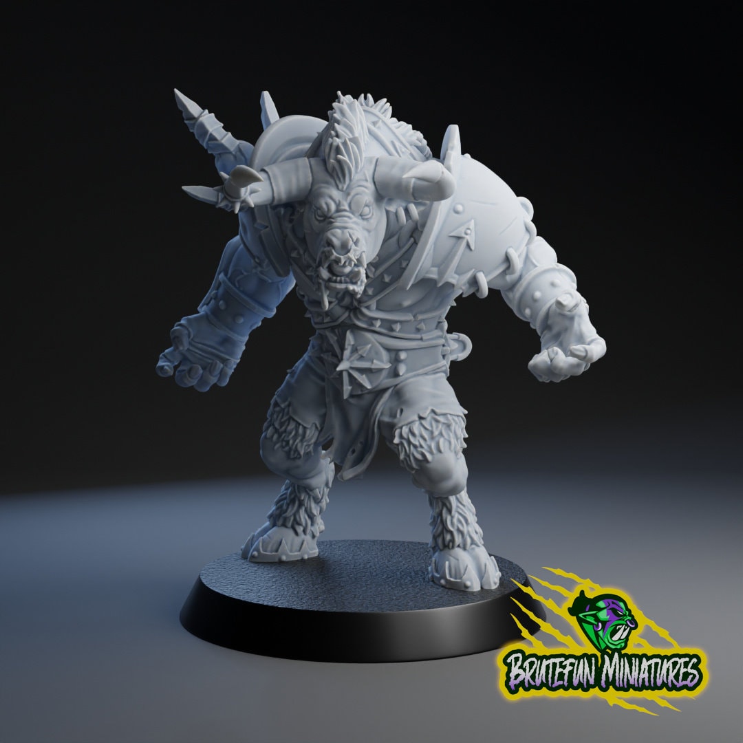 Chaos Minotaur Star Player Brutefun Miniatures Fantasy Football Bowl ...
