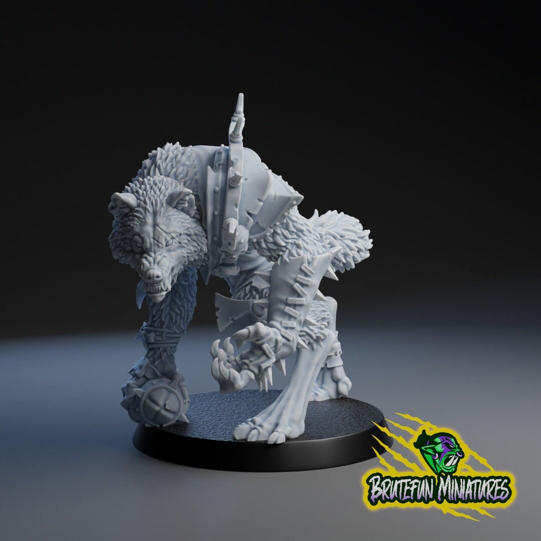 Werewolf Star Player - Brutefun Miniatures Fantasy Football Bowl. Brute ...