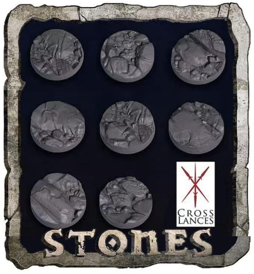 Stoney Style 3d Printed Bases 32mm With Magnet Hole X8, X16 ...
