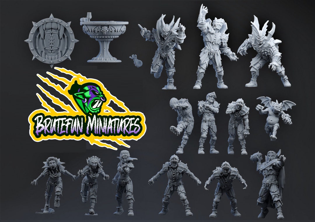 Vampire Team - Brutefun Miniatures Fantasy Football Teams Bowl Vamps, Vampyre, Nosferatu, Blood ...